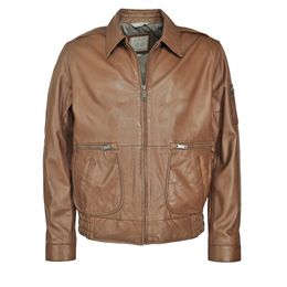 JCC Herren Lederjacke "3102229", braun, Gr. 66, Oberstoff: 100% Leder; Innenfutter oben: 100% Polyester; Innenfutter unten: 100% Baumwolle;