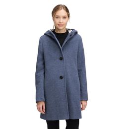 Gil Bret Damen Wolljacke, blau, Gr. 38, unifarben, Obermaterial: 75% Wolle, 20% Polyamid, 5% Kaschmir, Jacken, mit Kapuze
