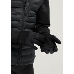 Jack Wolfskin Herren Fleecehandschuhe "REAL STUFF GLOVE", schwarz, Gr. L, Oberstoff: 100% POLYESTER, Handschuhe