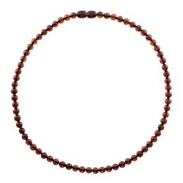 OSTSEE-SCHMUCK Damen Gliederkette "OSTSEE-SCHMUCK Kette Kugel 6 mm Kette Kugel 6 mm", 45cm, Bernstein, L: 42, braun, Bernstein, Halsketten