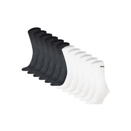 Puma Damen Kurzsocken "Socken 12er Pack", Gr. 43, schwarz, Obermaterial: 74% Baumwolle CO. 21% Polyester PES. 3% Polyamid PA. 2% Elasthan EL., Socken