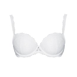 Viania Damen Push-up-BH "Push up BH Leni", Gr. 80, wei&szlig;, Spitze, Obermaterial: 60% Polyester PES. 28% Polyamid PA. 12% Elasthan EL., BHs