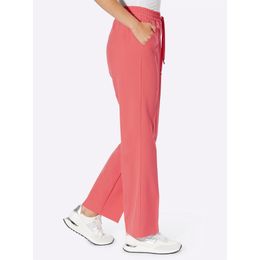 Heine Damen Jogger Pants, pink, Gr. 46, unifarben, 77% Polyester, 20% Viskose, 3% Elasthan, Hosen