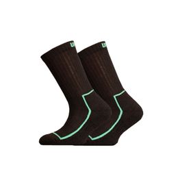 UphillSport Damen Socken "SAANA JR 2er Pack", Gr. 28, schwarz, 45% Baumwolle, 27% Polyamid, 26% Wolle, 2% Elasthan, mehrfarbig, Socken, mit