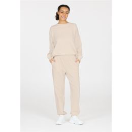ENDURANCE ATHLECIA ATHLECIA Damen Sweathose "Crecy", beige, Gr. 36, unifarben, 50% Baumwolle, 48% Polyester, 2% Elasthan, Hosen, im entspannten und weichen Design