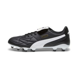 Puma Herren Fu&szlig;ballschuh "KING TOP FG/AG", Gr. 40, schwarz-wei&szlig;, Synthetik, Schuhe, f&uuml;r Rasenpl&auml;tze