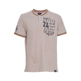 FQ1924 Damen T-Shirt "T-Shirt FQIikay", braun, Gr. XL, Obermaterial: 95% Baumwolle CO. 5% Elasthan EL., Shirts