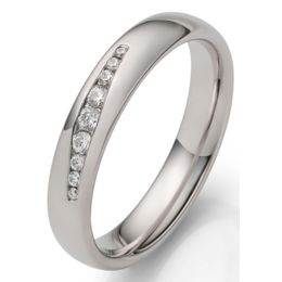 Firetti Damen Trauring "Schmuck Geschenk Hochzeit Ehering "LIEBE"", 60,mit Zirkonia, Silber 925 (Sterlingsilber), 4mm, silber, Silber 925