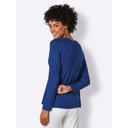 Damen Strickpullover "Seiden-Kaschmir-Pullover", blau, Gr. 46, CREATION L PREMIUM, unifarben, 85% Seide, 15% Kaschmir, Pullover