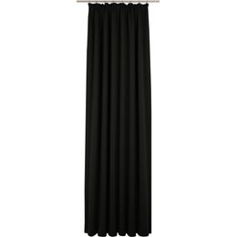Vorhang WIRTH, B:130cm H:245cm, schwarz, Jacquard, Baumwolle, Polyester, Wohnzimmer, Gardinen, "Newbury"