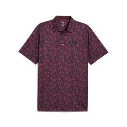 Puma Herren Poloshirt "CLOUDSPUN Carmela Floral Golfpolo Herren", rot, Gr. S, animal-print, 94% Polyester, 6% Elasthan, Shirts