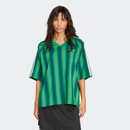 Damen T-Shirt "LINEAR TEE", gr&uuml;n, Gr. XS, adidas originals, Obermaterial: 86% Polyester, 14% Elasthan, Shirts, sportlicher Stil, lockere Passform,