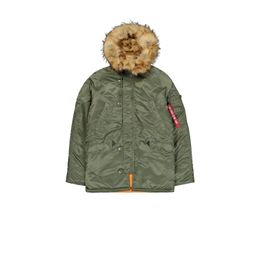 Herren Winterjacke "N-3B VF 59 Vintage Fit", gr&uuml;n, Gr. L, Alpha Industries, Obermaterial: 100% Nylon; Futter: 100% Nylon; F&uuml;llung: 100% Polyester,