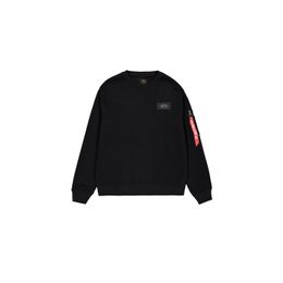 Herren Sweater "Backprint Sweatshirt", schwarz, Gr. XS, Alpha Industries, Obermaterial: 80% Baumwolle, 20% Polyester, Sweatshirts