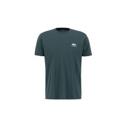 Herren T-Shirt "Basic T-Shirt SL", blau, Gr. M, Alpha Industries, Obermaterial: 100% Baumwolle, Shirts