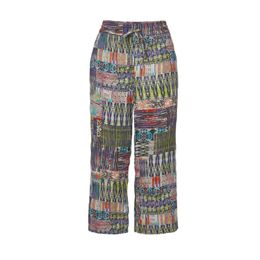 GOLDNER Damen Chinos "Kurzgröße Druckhose"bunt, gemustert, Gr. 20, Obermaterial: 100% Viskose CV., Hosen