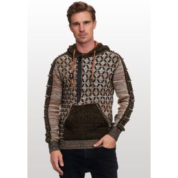 Rusty Neal Herren Kapuzensweatshirt, braun, Gr. XL, mehrfarbig, unifarben, 75% Polyacryl, 25% Baumwolle, Sweatshirts, in ausgefallenem Design