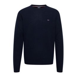 FQ1924 Herren Strickfleece-Pullover "Strickpullover KQLefq", blau, Gr. XXL, Obermaterial: 80% Wolle WO. 20% Polyester PES., Pullover