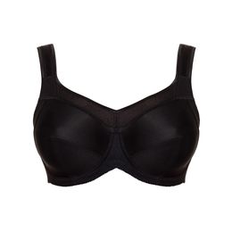Ulla Dessous Damen Sport-BH "Sport BH ohne Bügel Kate", schwarz, Gr. 80, Obermaterial: 37% Polyamid PA. 25% Polyester PES. 16% Elasthan EL. 13%