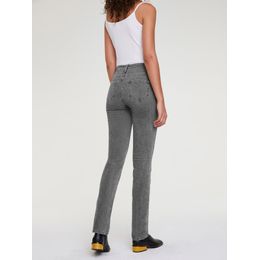 Heine Damen Cordhose, grau, Gr. 38, unifarben, 98% Baumwolle, 2% Elasthan, Hosen