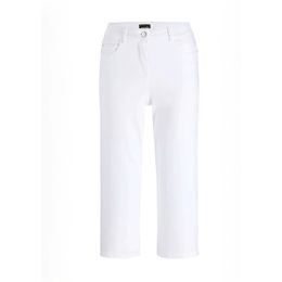 GOLDNER Damen 2-in-1-Hose "Bequeme Culotte in verk&uuml;rzter L&auml;nge", wei&szlig;, Gr. 54, Obermaterial: 97% Baumwolle CO. 3% Elasthan EL., Hosen, Ohne