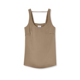 Madeleine Mode MADELEINE Damen Tr&auml;gertop "Blusentop Top aus feinem Glanz-Satin", beige, Gr. 36, Obermaterial: 100% Polyester PES., Tops