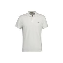 Gant Herren Poloshirt "Poloshirt Slim Shield Pique Polo 1er Pack", wei&szlig;, Gr. 4XL, Obermaterial: 100% Baumwolle CO., Shirts