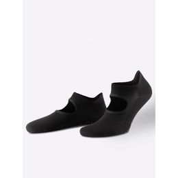 w&auml;schepur W&Auml;SCHEPUR Damen Sportsocken, Gr. 2, schwarz, 78% Baumwolle, 20% Polyamid, 2% Elasthan, Socken