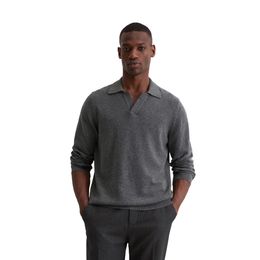 Marc O'Polo MARC O'POLO Herren Strickpullover "aus softem Bio-Bauwoll-Schurwoll-Mix", grau, Gr. XL, unifarben, Obermaterial: 54% Baumwolle, 29% Schurwolle, 17%