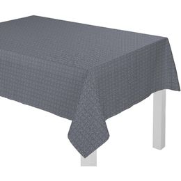 Tischdecke Adam, &Oslash;:145cm, blau, Bio-Baumwolle, Tischdecken, "Graphic Ventus Light", aus 100% Bio-Baumwolle