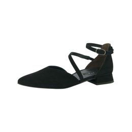 Paul Green Damen Riemchenballerina "Paul Green Ballerinas Leder", Gr. 40, schwarz, Leder, Schuhe