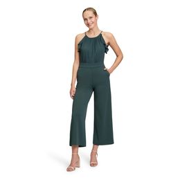 Vera Mont Damen Overall "Damen Jumpsuit mit Volant", grün, festlich, Gr. 44, Obermaterial: 95% Polyester recycelt, 5% Elasthan., Overalls, Bindeband