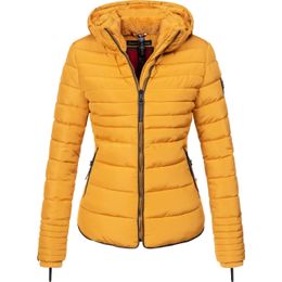 Marikoo Damen Winterjacke "Amber", gelb, Gr. XXL, kontrastfarbene Details, Obermaterial: 100% Polyester, Futter: 100% Polyester, Wattierung: 100%