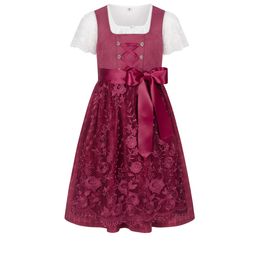 N&uuml;bler N&Uuml;BLER M&auml;dchen Dirndl "Kinderdirndl Gundi", lila, Gr. 128, Obermaterial: 100% Polyester PES., Kleider