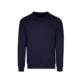 TRIGEMA Herren Sweatshirt "TRIGEMA Sweatshirt mit angerauter Innenseite", blau, Basic, Gr. S, Sweatware, 70% Baumwolle, 30% Polyester, Sweatshirts