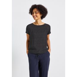 Street One Damen Blusenshirt, blau, Gr. 34, unifarben, Stoff, Vorderseite: 84% Viskose, 16% Polyamid. R&uuml;ckseite: 95% Viskose, 5% Elasthan, Shirts,