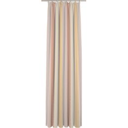 Gardine WIRTH, B:450cm H:225cm, orange, Polyester, Wohnzimmer, Gardinen, "28066", Store - Faltenband 1:3