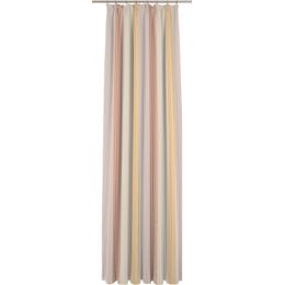 Gardine WIRTH, B:600cm H:175cm, orange, Polyester, Wohnzimmer, Gardinen, "28066", Store - Faltenband 1:3