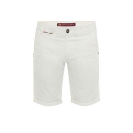 Cipo & Baxx CIPO & BAXX Herren Stoffhose "Shorts", wei&szlig;, Gr. 32, unifarben, 97% Baumwolle, 3% Elasthan, Hosen, im unifarbenen Look