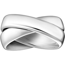 Thomas Sabo Damen Fingerring "Duo-Ring Silber", 68, Silber 925 (recycelt), 11mm, silber, Silber 925 (recycelt), Fingerringe