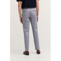 Bugatti Herren Chinohose, blau, Gr. 36, kariert, 77% Polyester, 17% Viskose, 6% Elasthan, Hosen, mit Stretchfunktion