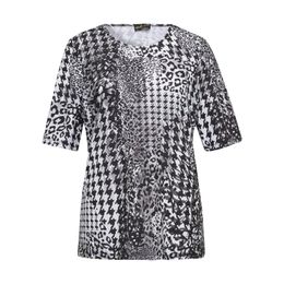 GOLDNER Damen Print-Shirt "Kurzgr&ouml;&szlig;e Trageangenehmes Shirt mit individuellem Druck", schwarz, Gr. 20, Obermaterial: 95% Polyester PES. 5% Elasthan