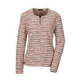 GOLDNER Damen Kurzjacke "Kurzgröße Elegante Bouclé-Jacke mit Multicolor-Design", bunt, Gr. 24, Obermaterial: 55% Baumwolle CO. 37% Polyester PES. 8%