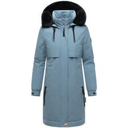 Navahoo Damen Kurzmantel "Kaltwetterretter 14", blau, Basic, Gr. XS, Obermaterial: 55% Nylon, 45% Baumwolle; Innenfutter: 100% Polyester; Wattierung:
