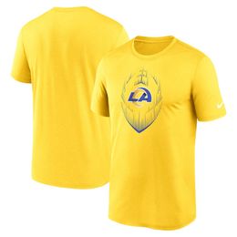 Nike Damen T-Shirt "Nike T-Shirt Los Angeles Rams Nike SS Recycled Legend", gelb, Gr. S, 100% Polyester, Shirts