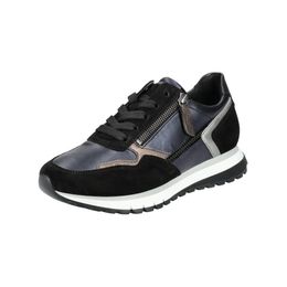 Gabor COMFORT Damen Sneaker "Gabor Comfort Sneaker Veloursleder/Textil", Gr. 42ocean, Textil, Veloursleder, Schuhe
