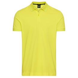 BOSS Green Herren Poloshirt "Pio", gelb, Gr. XXXL, unifarben, Jersey, Obermaterial: 100% Baumwolle, Shirts, mit Polokragen