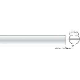 Innenlaufprofil Liedeco, L:200cm &Oslash;:1,6cm, schwarz, Gardinenstangenhalterungen, 1-l&auml;ufig im Fixma&szlig; &Oslash; 16 mm