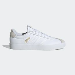 Damen Sneaker "VL COURT 3.0", adidas Sportswear, Gr. 40,5, wei&szlig;, Leder, Synthetik, Schuhe, inspiriert vom Design des adidas samba
