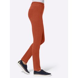 Classic Basics Damen Stretch-Hose, rot, Gr. 25, unifarben, 49% Baumwolle, 46% Polyester, 5% Elasthan, Hosen